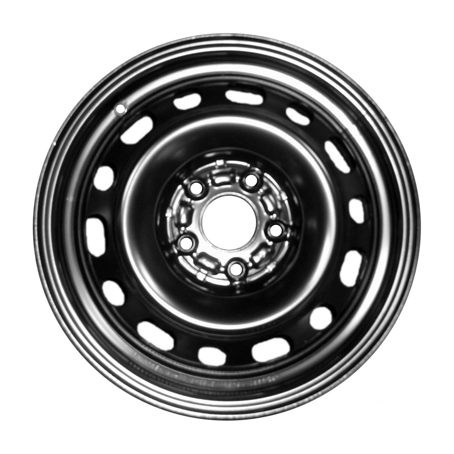 New Aftermarket Painted Black Steel Wheel 16 x 6.5 14 Hole Style fits ...