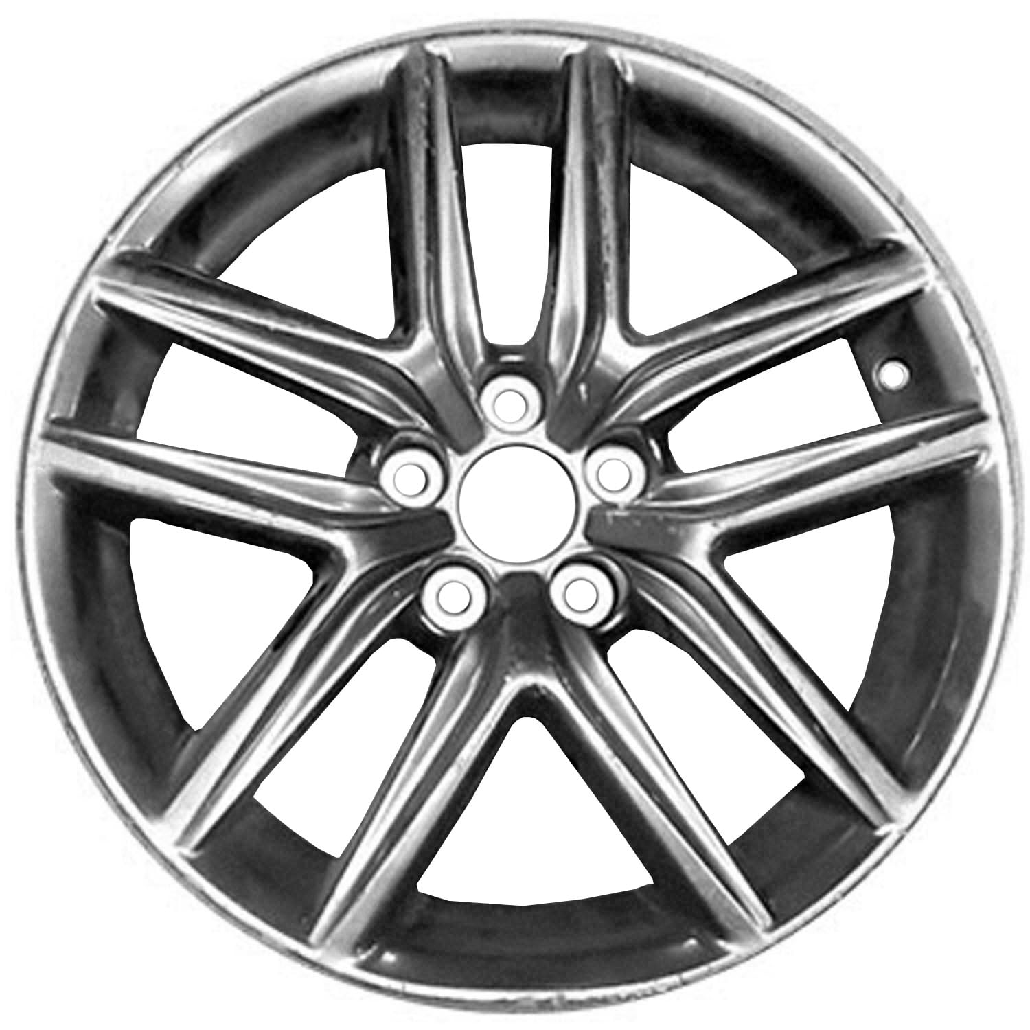 New Aftermarket Painted Dark Smoked Hypersilver Front Aluminum Wheel 18 ...