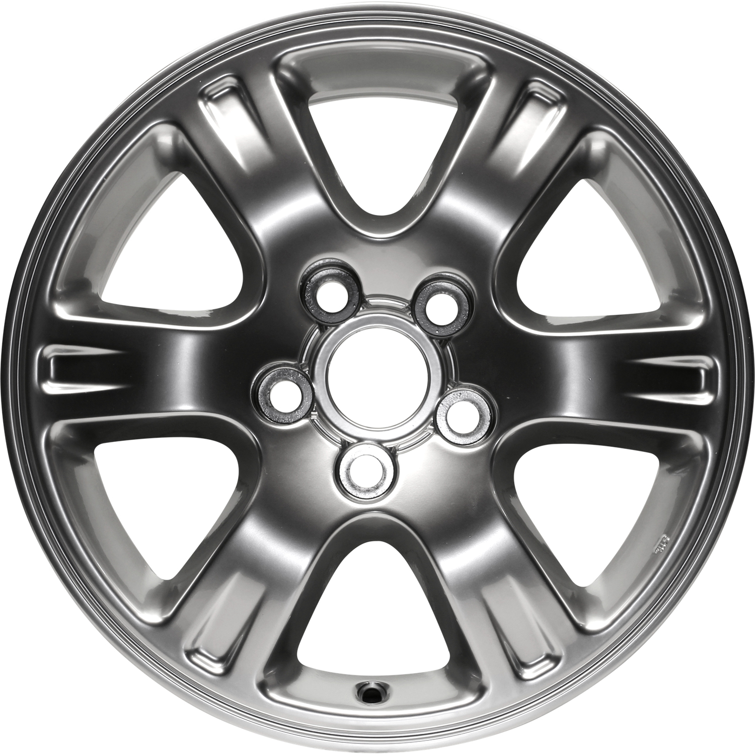 New Aftermarket Painted Light Smoked Hypersilver Aluminum Wheel 16 x 6. ...