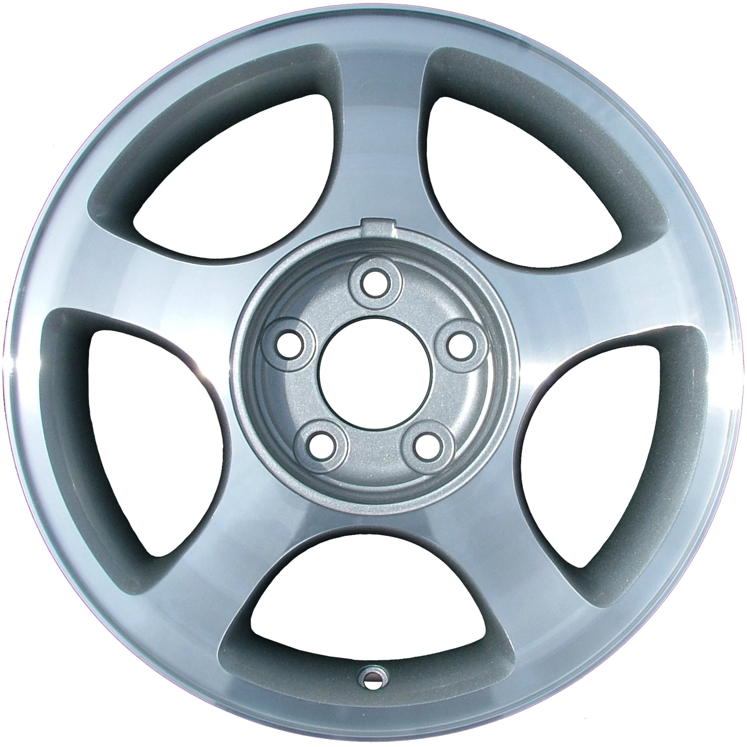 New Aftermarket Painted Silver Aluminum Wheel 16 x 7.5 5 Spoke Style ...