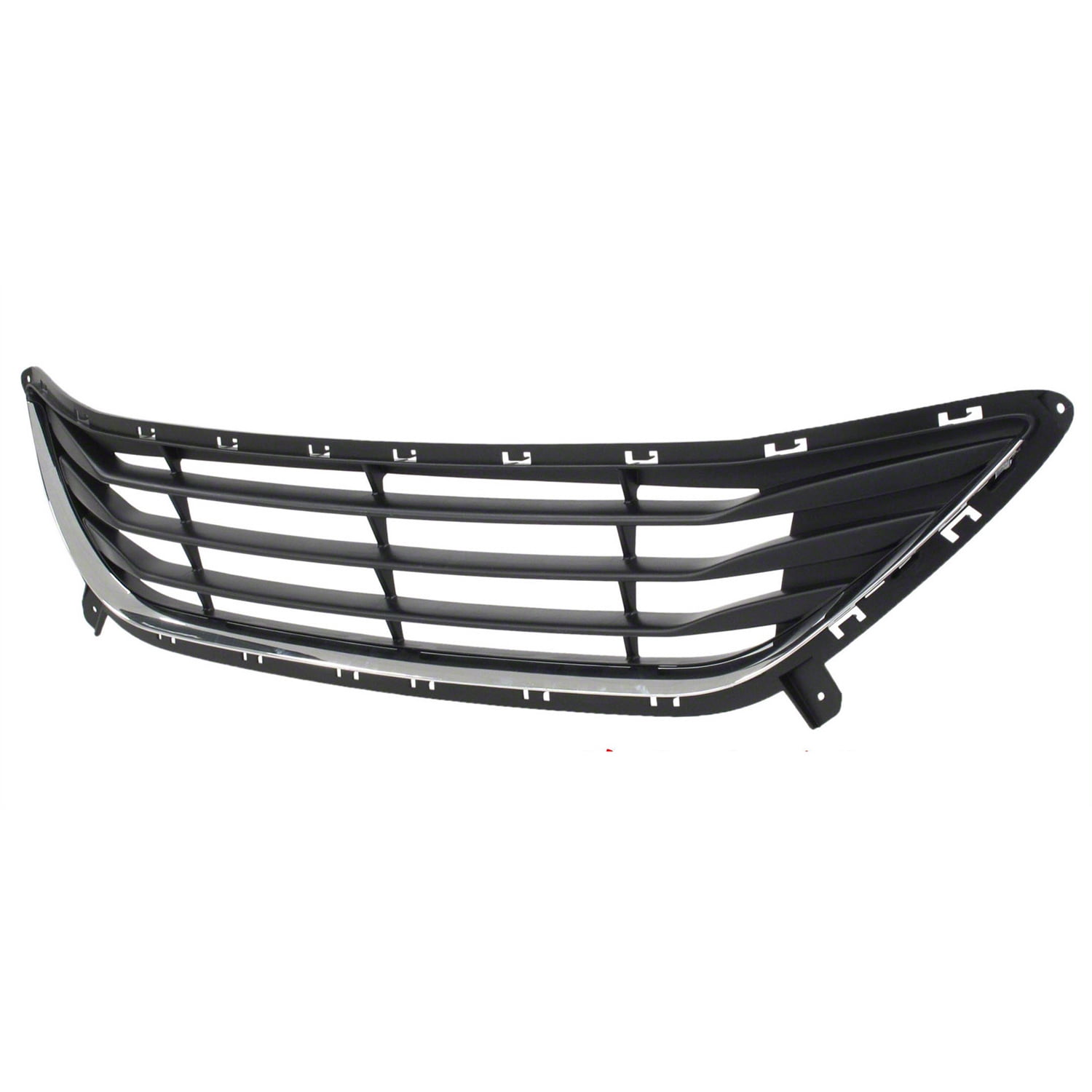 New Aftermarket Premium Fit Black / Chrome Front Bumper Cover Grille ...
