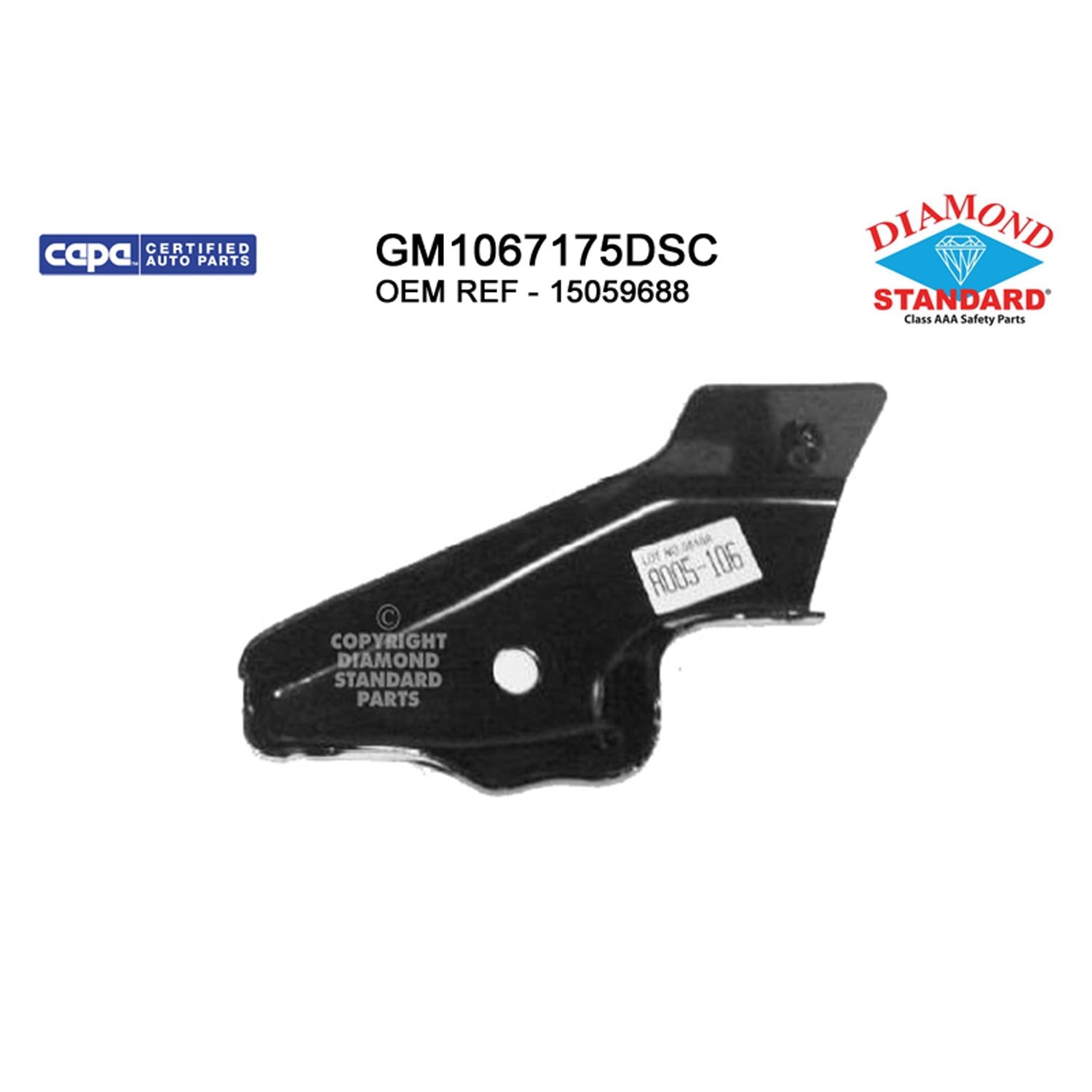 New Aftermarket CAPA Front Passenger Side Outer Bumper Face Bar Brace ...