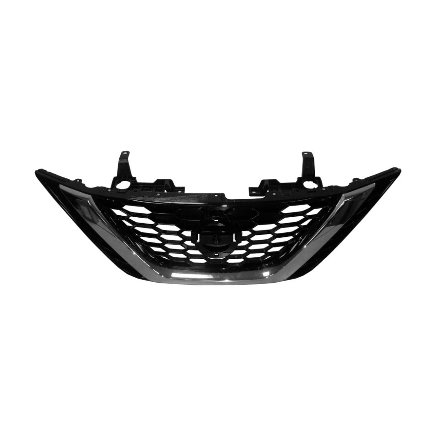 New Aftermarket Premium Fit Gloss Black / Chrome Front Grille ...