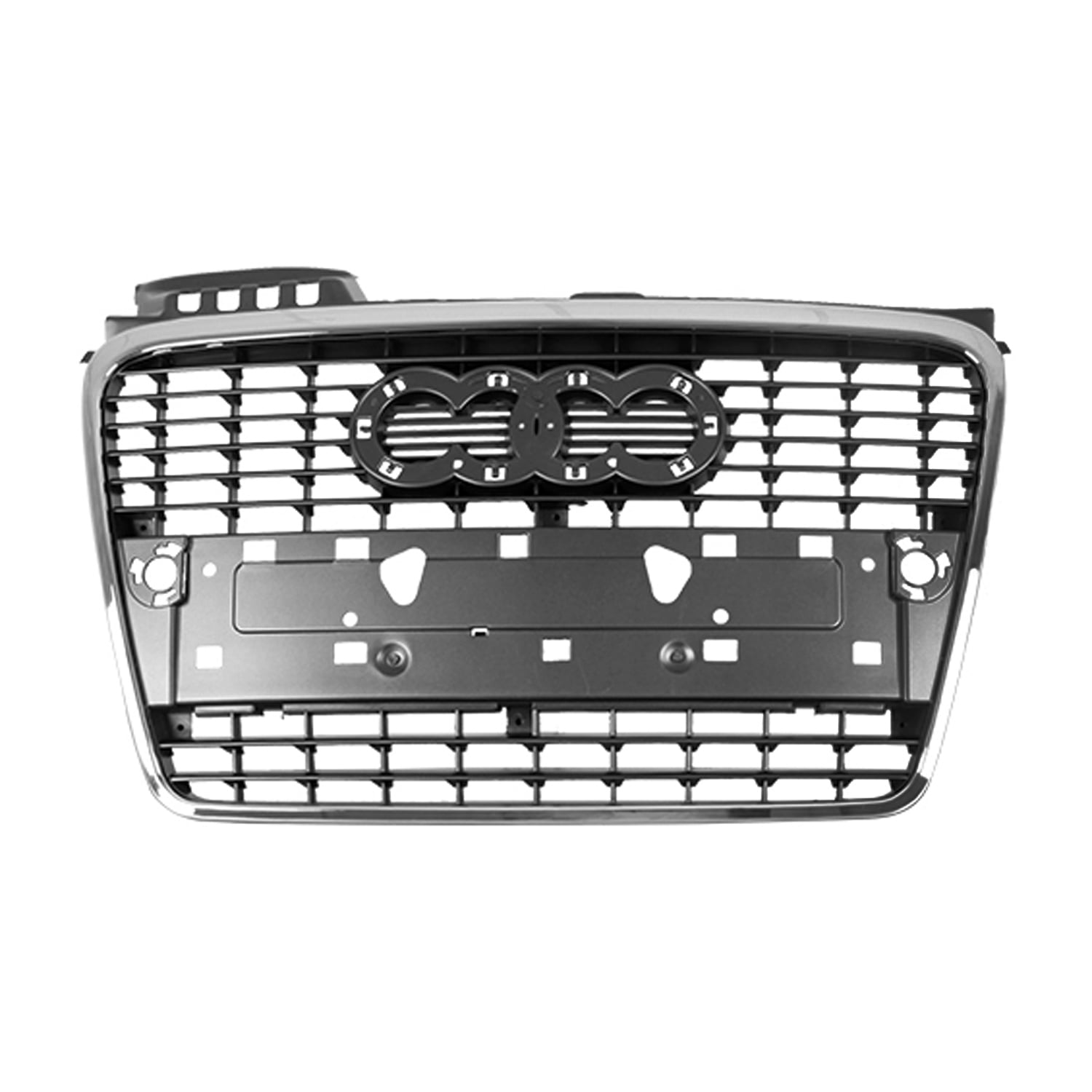 New Aftermarket Premium Fit Silver / Gray / Chrome Front Grille ...
