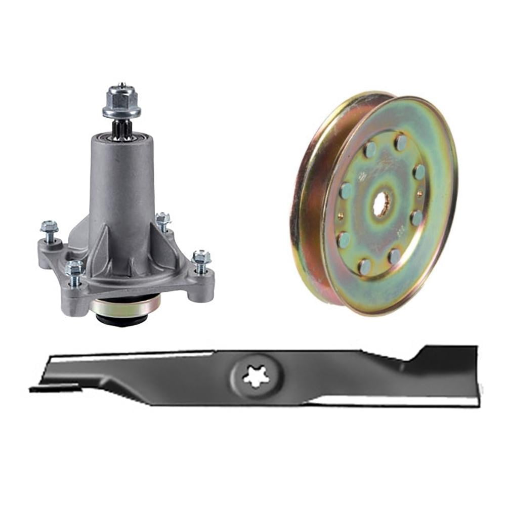 New Aftermarket Spindle Pulley and Blade Kit Fits Husqvarna Mowers ...