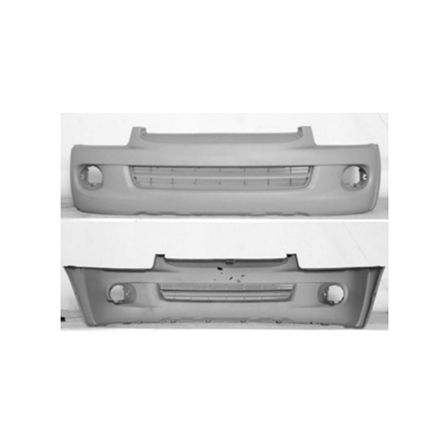 New Aftermarket Unpainted Front Bumper Cover Replaces 521190C942 fits ...