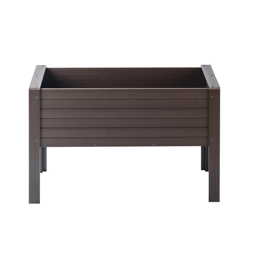 New Age Garden® 48" ECOFLEX Elevated Planter, Walnut - Walmart.com
