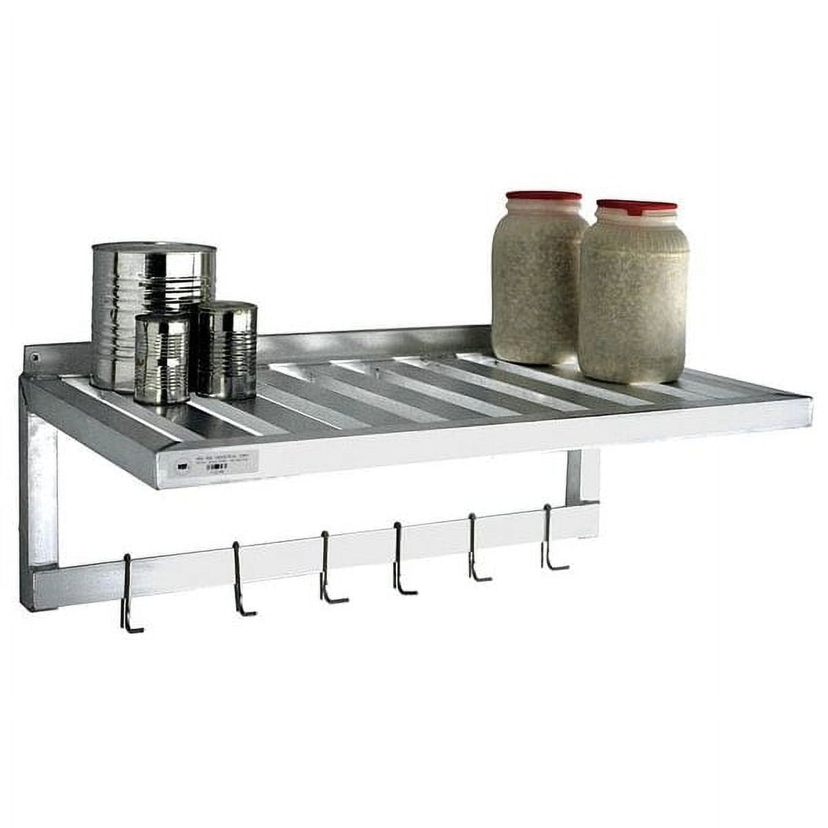 New Age Industrial Aluminum Wall Shelf, 20"D x 36"W x 13-1/2"H, Silver ...