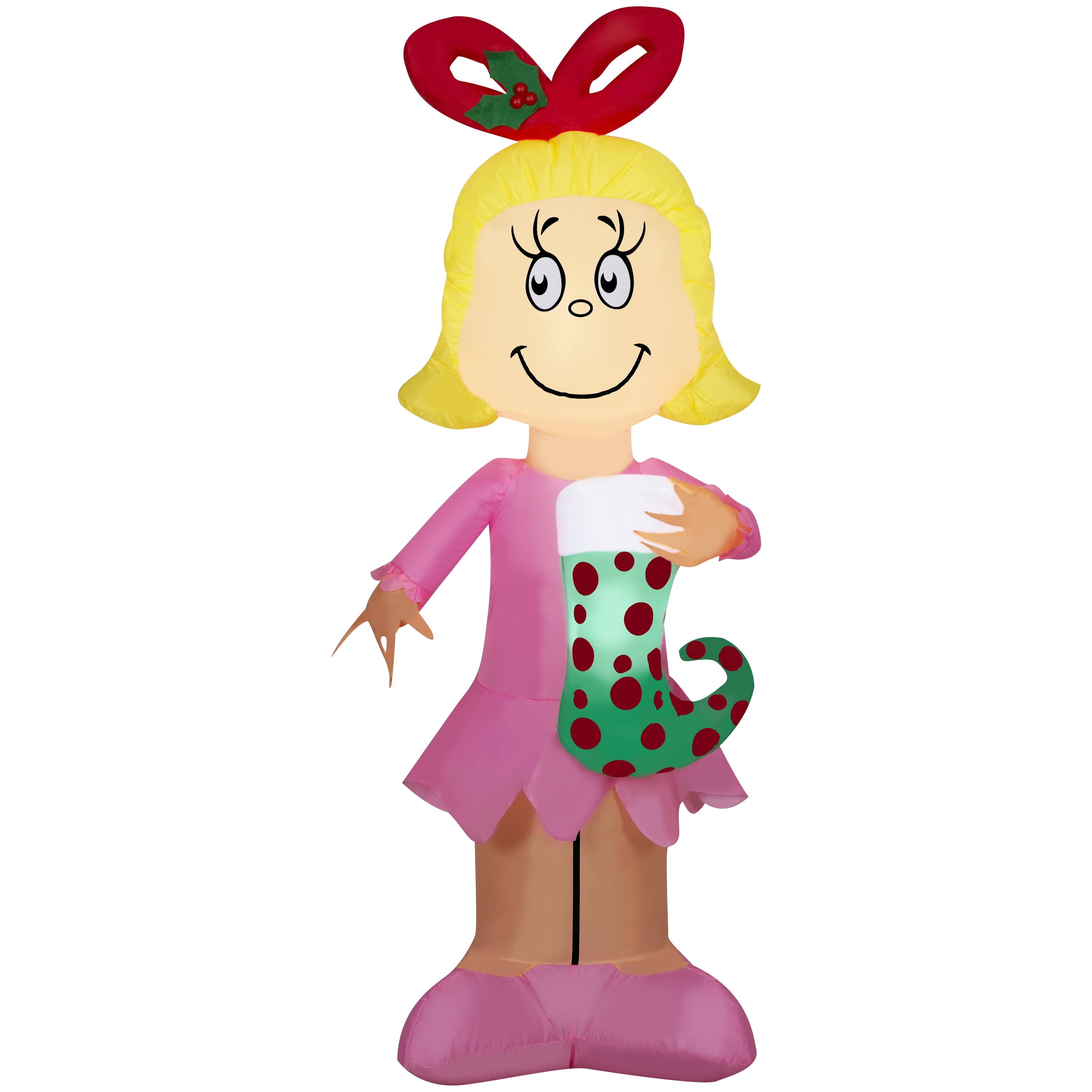 Airblown Inflatables 5ft Christmas Blow Up Grinch Cindy Lou Who ...