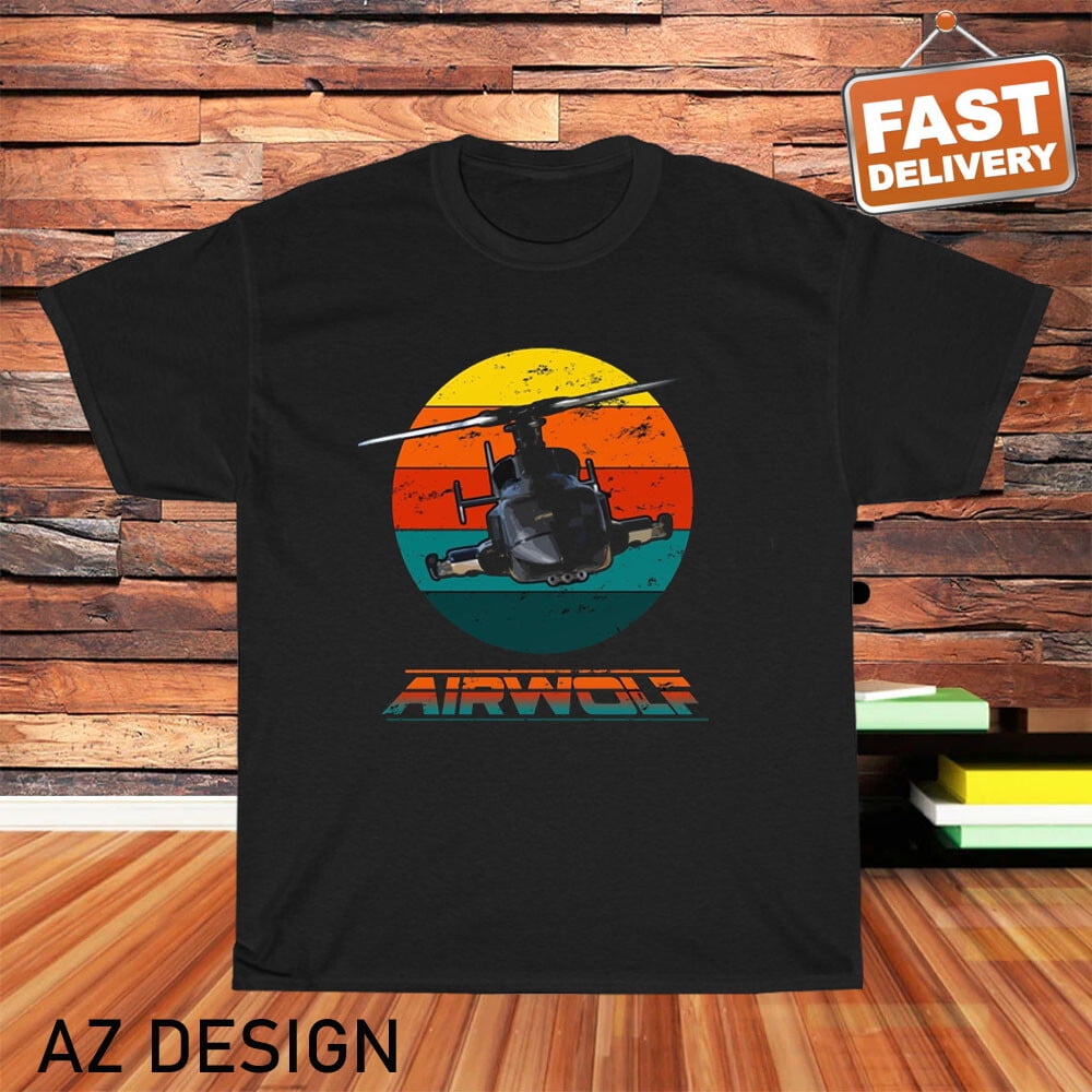 New Airwolf Air Wolf Retro TV Logo T-Shirt FUNNY Size S to 5XL ...