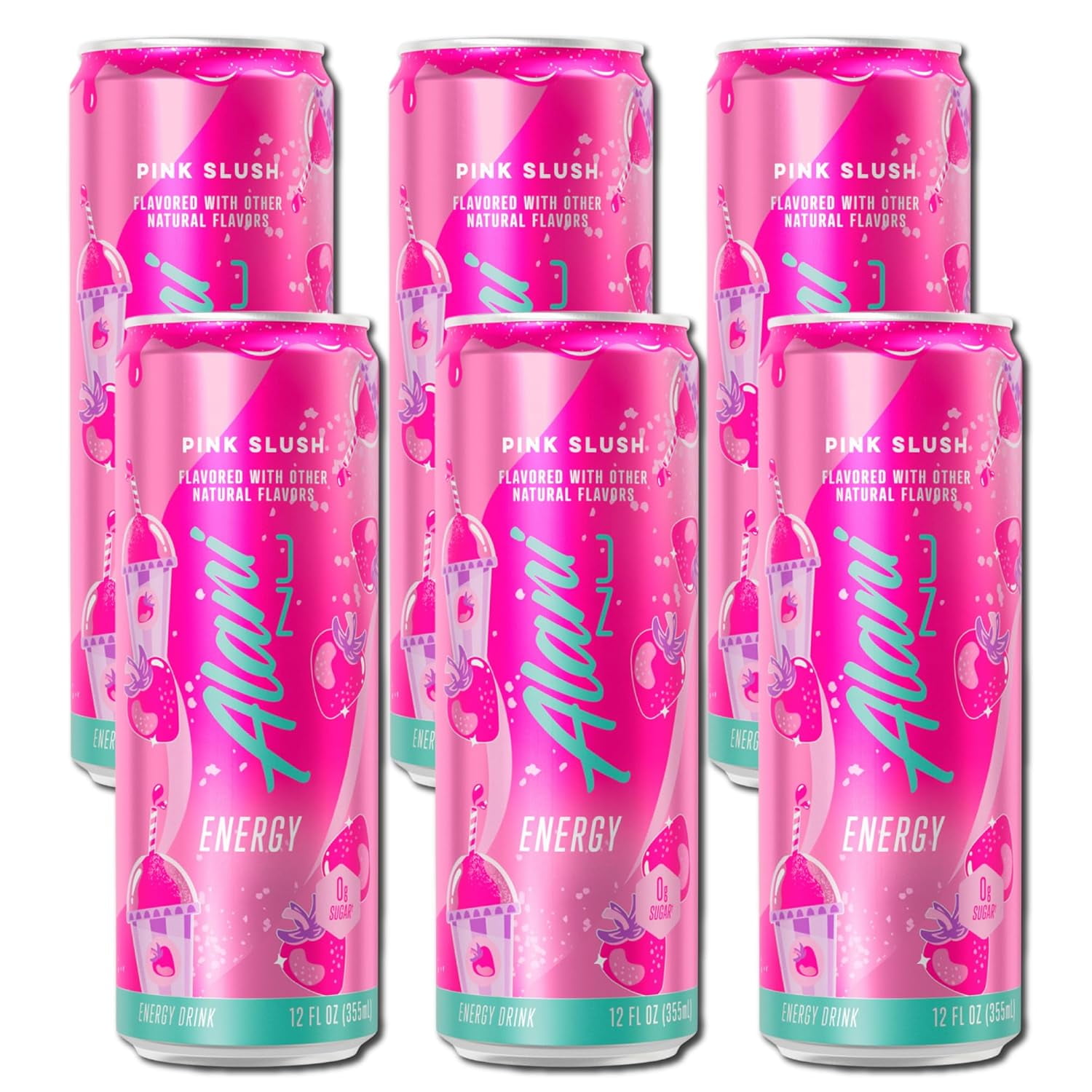 Alani Energy Drink, Pink Slush Flavor, 12 fl oz, Low-Calorie Boost ...