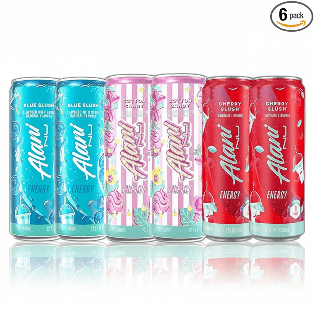 New Alani Energy Drinks Cotton Candy, Cherry Slush, Blue Slush Flavors ...
