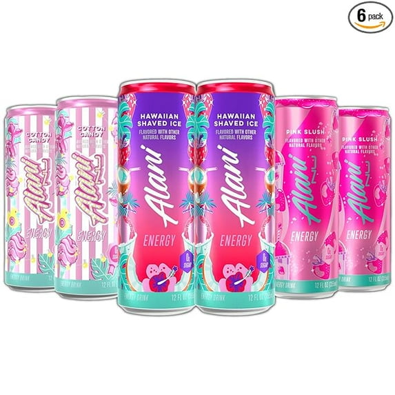 New Alani Energy Drinks Cotton Candy, Hawaian Shaved Ice, Pink Slush ...