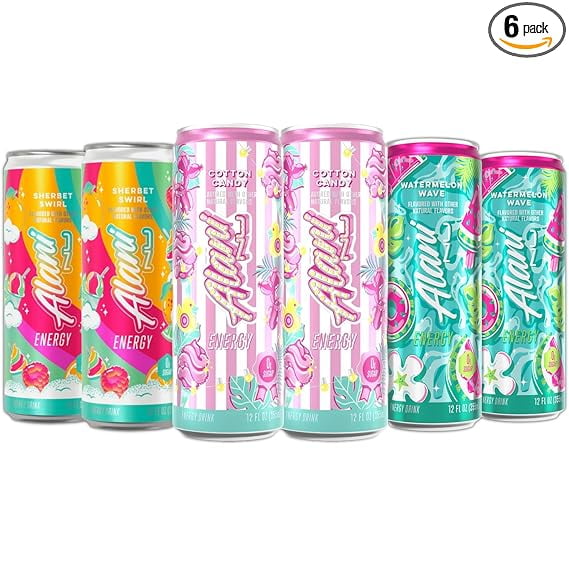 New Alani Energy Drinks Cotton Candy, Sherbet Swirl, Watermelon Wave ...