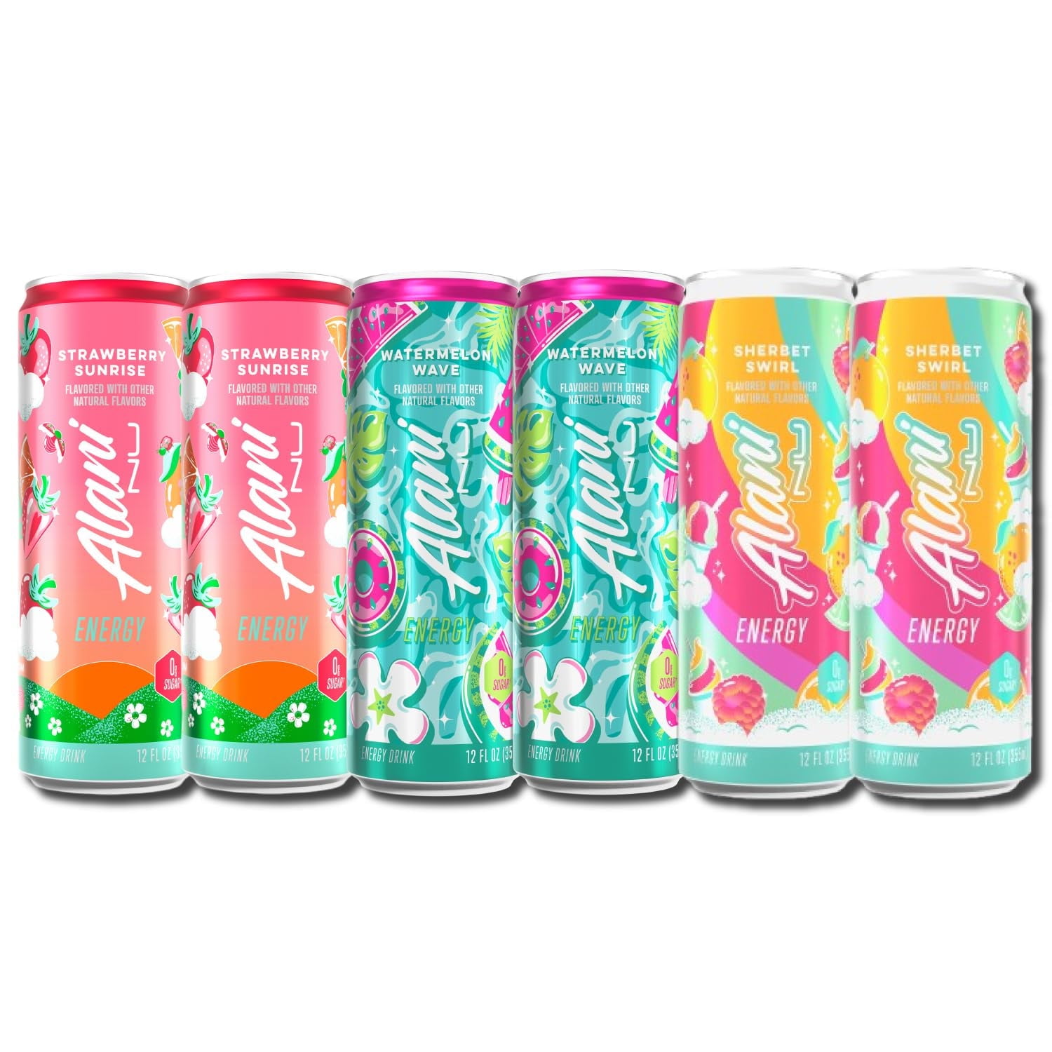 New Alani Energy Drinks Sherbet Swirl, STRAWBERRY SUNRISE, Watermelon ...
