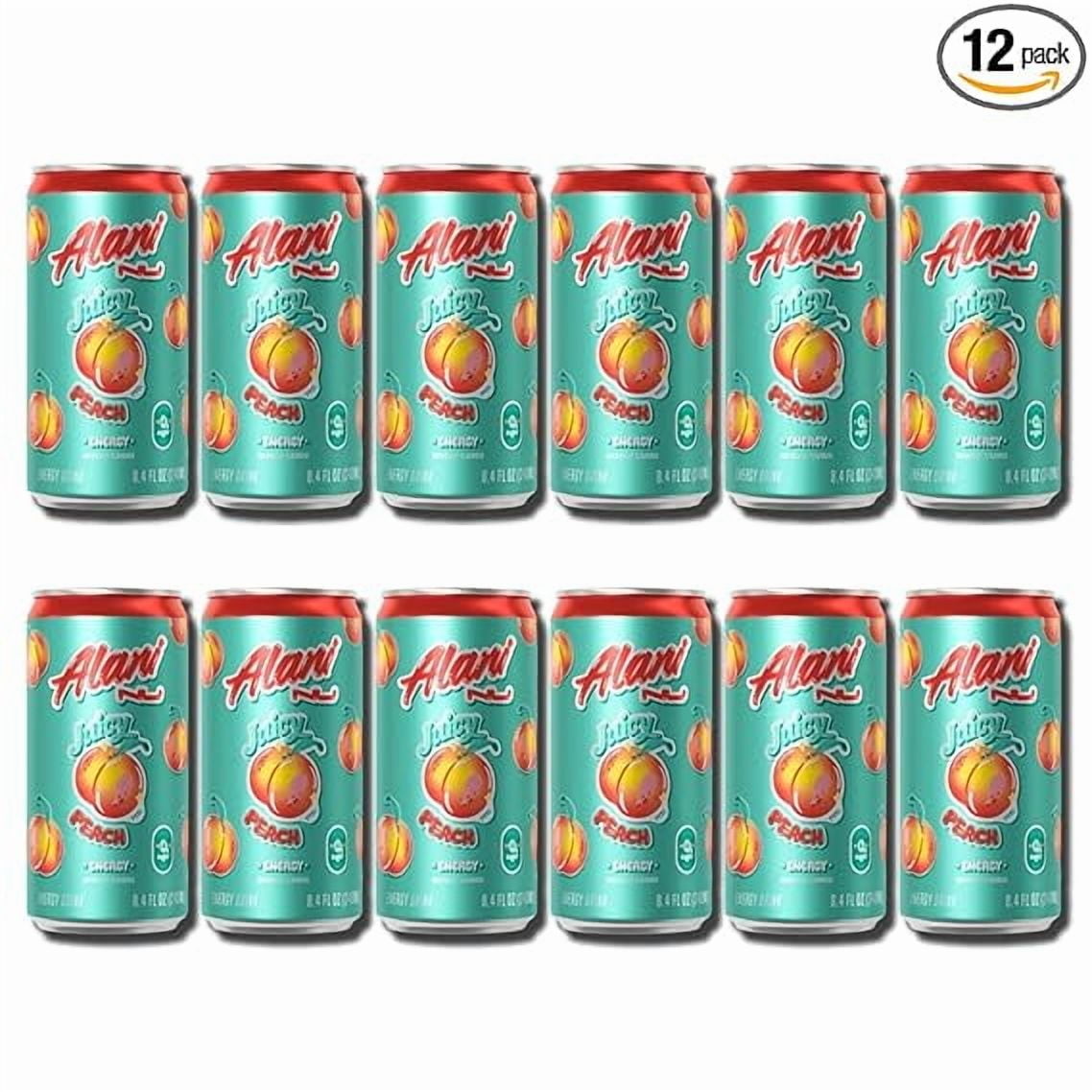 New Alani Mini Energy Drinks 8.4oz Cans Juicy Peach Flavor, Sugar Free ...