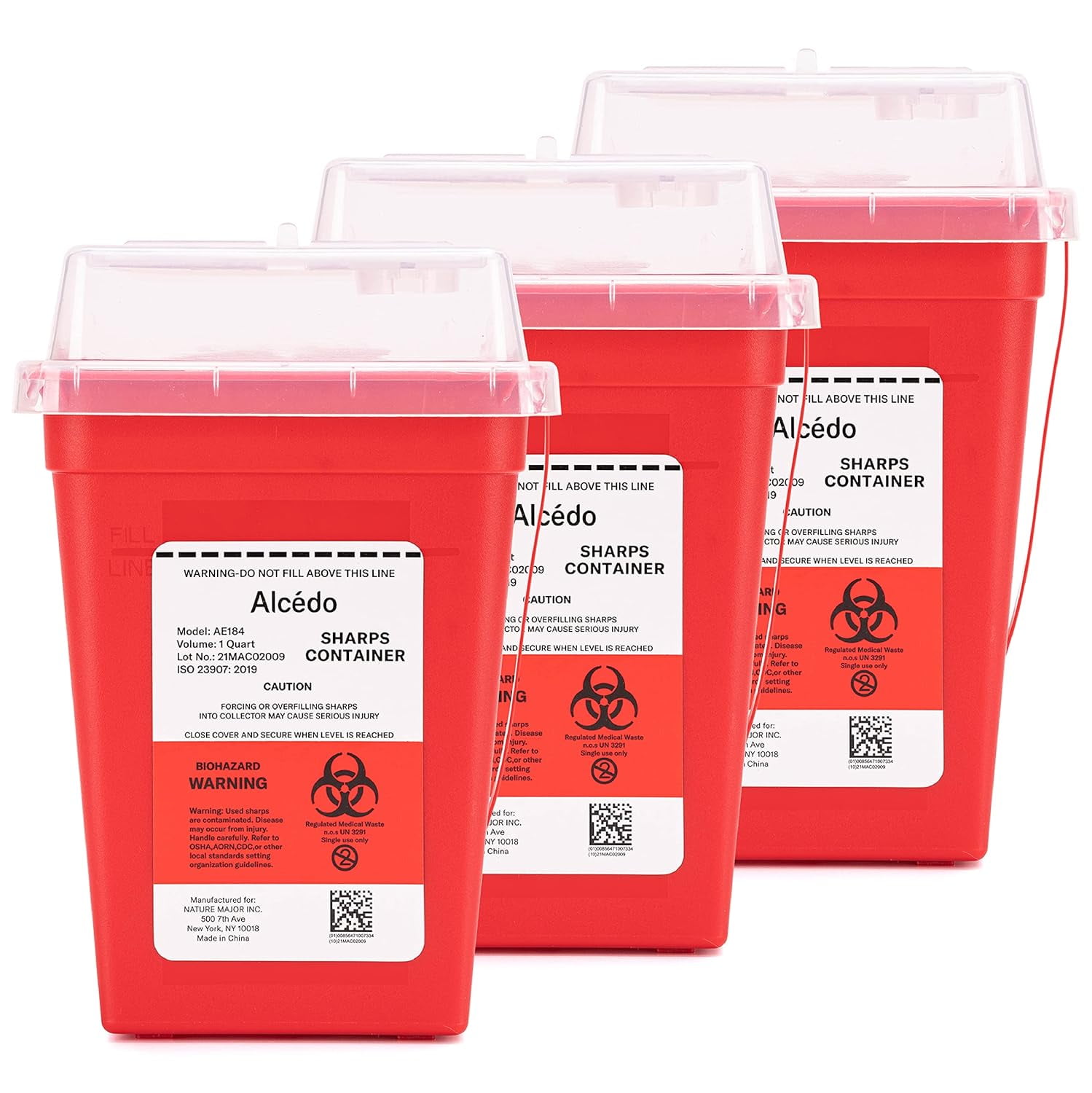 All New Alcedo Sharps Container for Home Use and Professional 1 Quart ...