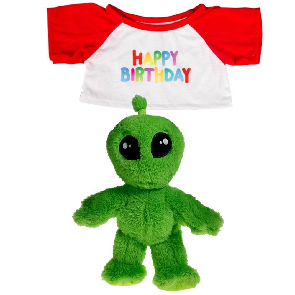 New Allen the Alien Plush Toy In Happy Birthday T-Shirt with Red ...