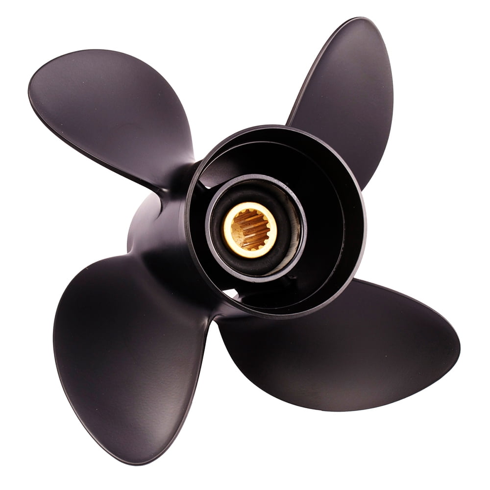 New Aluminium Propeller Compatible With Yamaha 4 Stroke 15 Spline 70 50 ...