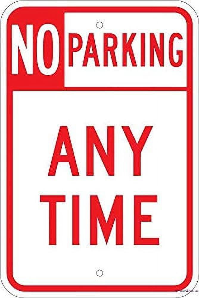 New Aluminum Sign No Parking Anytime Tow Away Zone Pre-drilled Holes ...