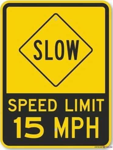 New Aluminum Sign Slow Down - Speed Limit 7 Mph, Heavy-Duty Road Sign ...