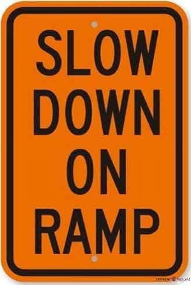 New Aluminum Sign Slow Down - Speed Limit 7 Mph, Heavy-Duty Road Sign ...
