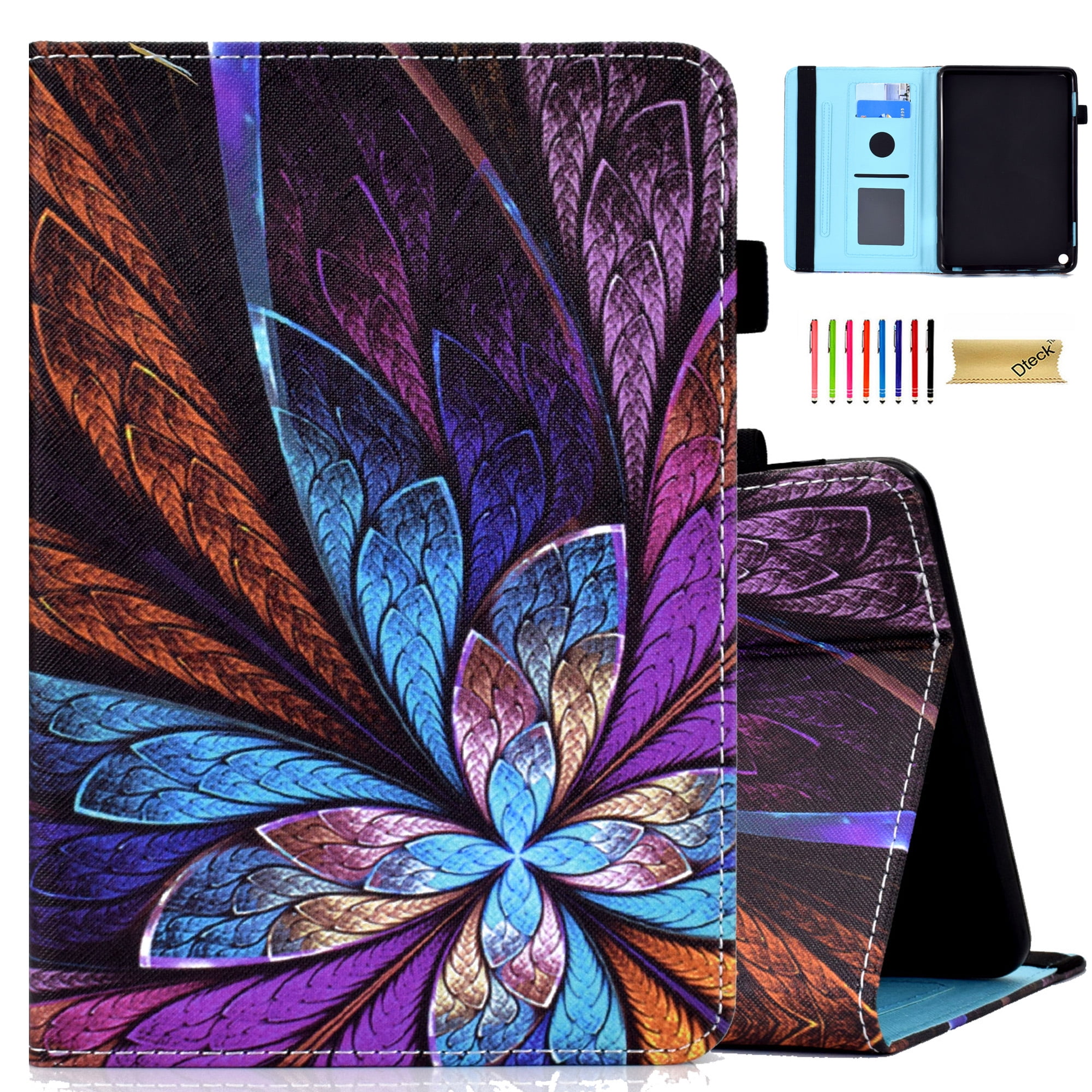 Dteck Slim Shockproof Protective Case, Colorful Flower, Kindle Fire Max ...