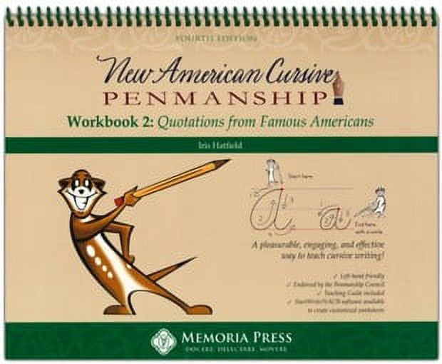 New American Cursive 2: Quotations From Famous Americans (4Th Edition ...