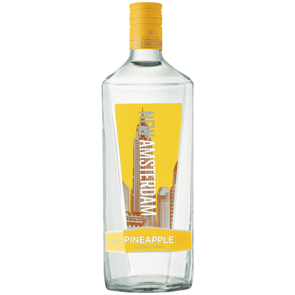 New Amsterdam Pineapple Flavored Vodka, 1.75 Liter Glass Bottle ...