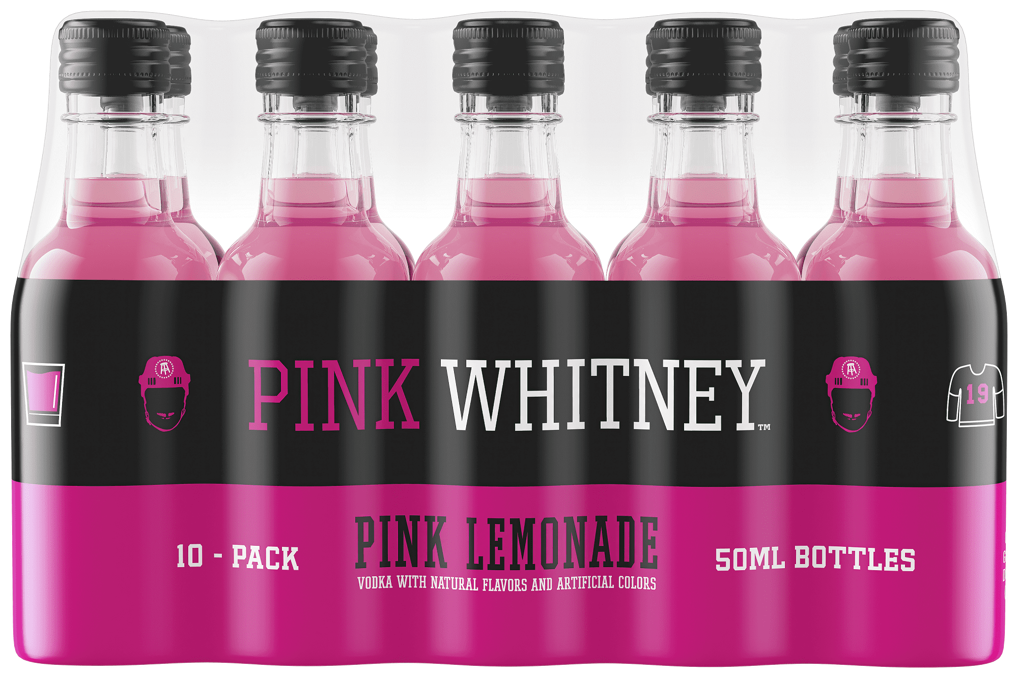 Pink Whitney Lemonade Flavored Vodka, 10 Pack, 50ml Plastic Bottles, 30 ...
