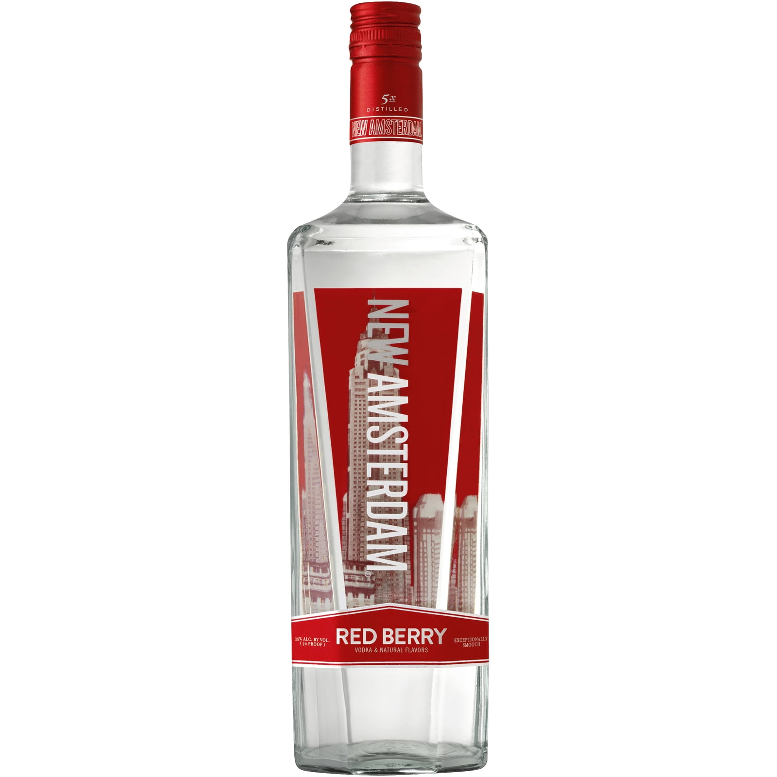 New Amsterdam Red Berry Flavored Vodka, 750ml Glass Bottle - Walmart.com