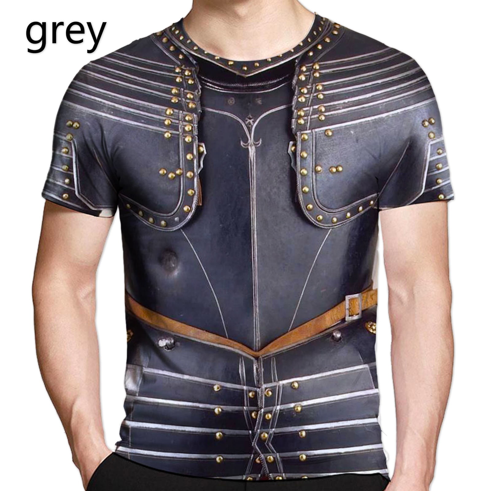 New Ancient Roman Gentleman T-shirt 3D Print Warrior Armor Pectoral ...