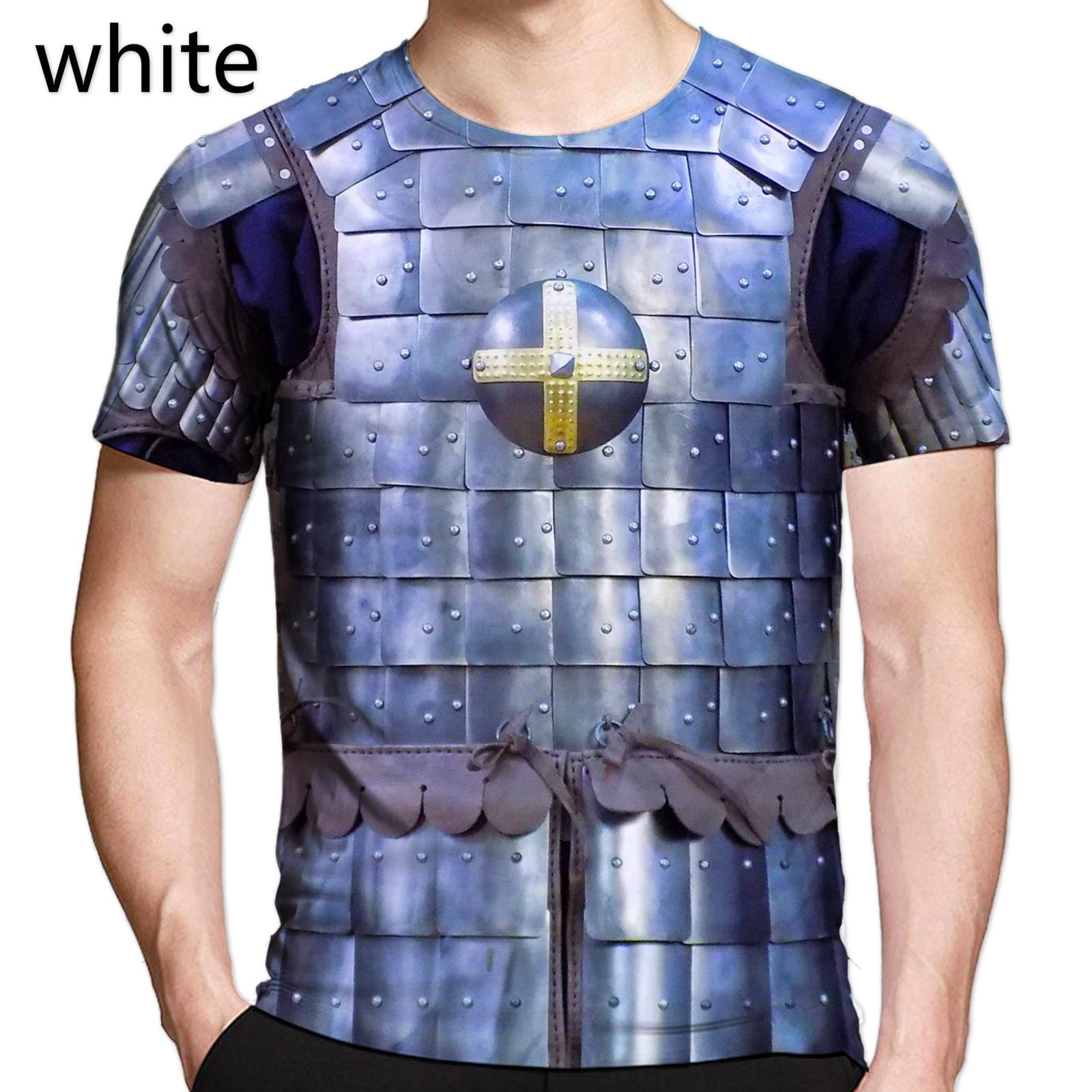 New Ancient Roman Gentleman T-shirt 3D Print Warrior Armor Pectoral ...