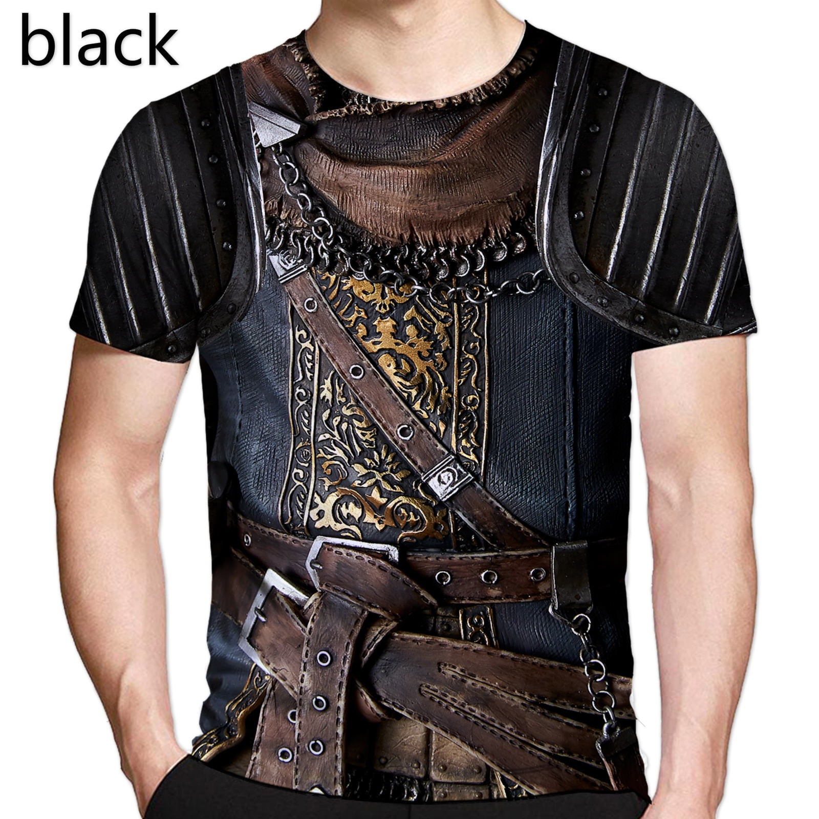 New Ancient Roman Gentleman T-shirt 3D Print Warrior Armor Pectoral ...