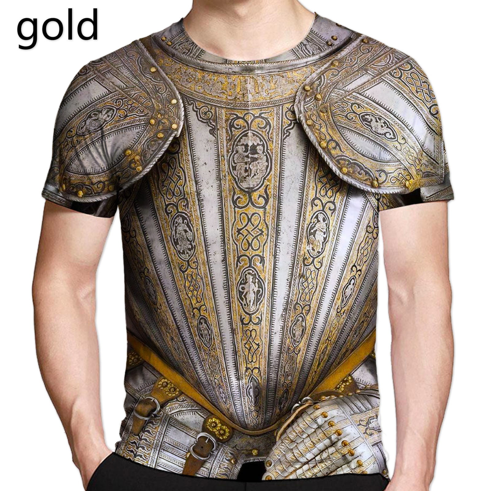New Ancient Roman Gentleman T-shirt 3D Print Warrior Armor Pectoral ...
