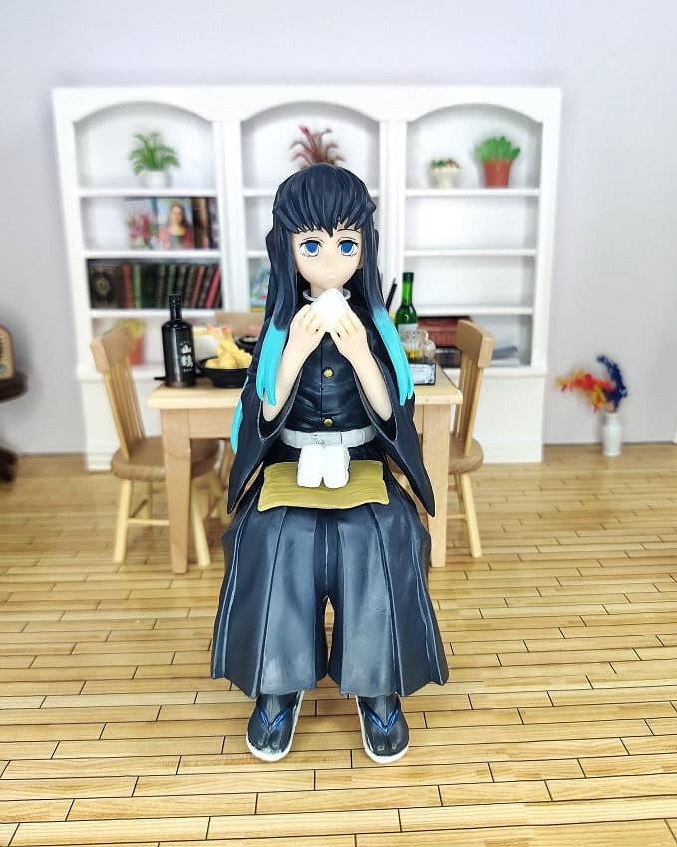 New Anime Demon Slayer Muichiro Tokito Figure Toy Eat Rice Balls Series ...