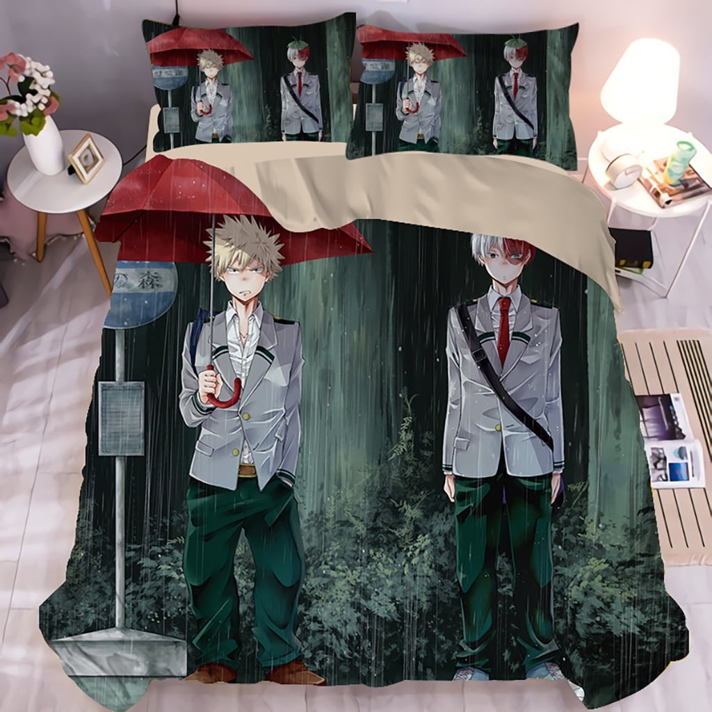 New Anime My Hero Academia Bedding Bed Set -1 Duvet Cover 2 Pillowcases ...