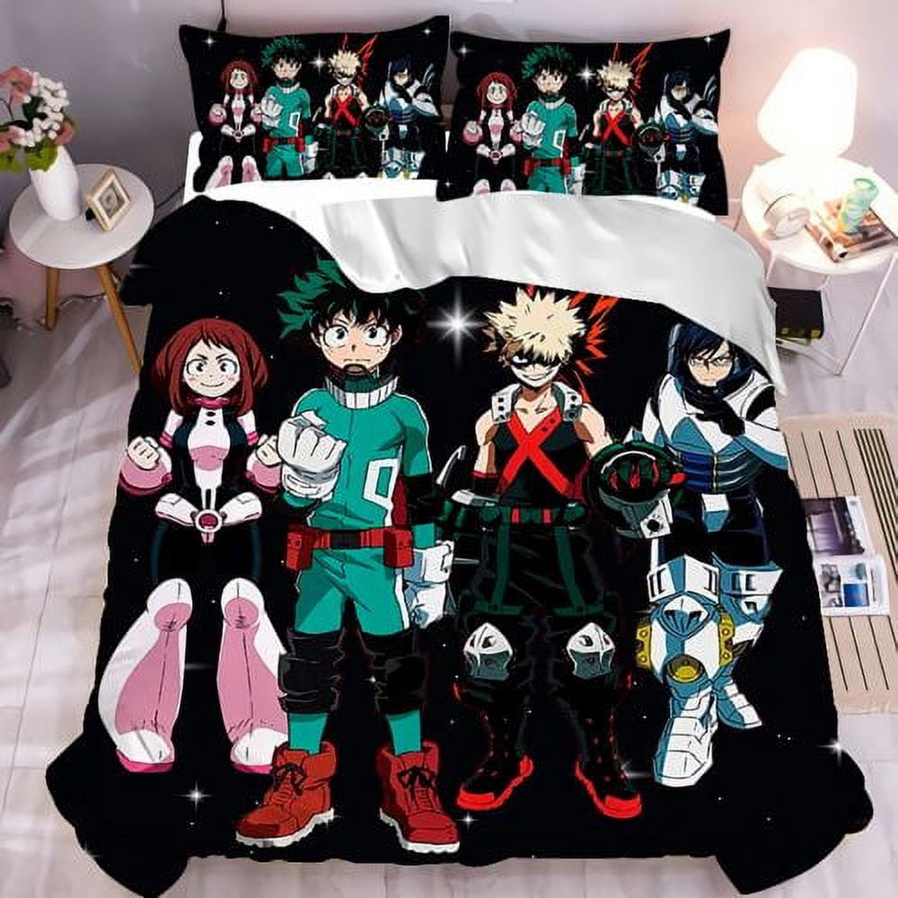 New Anime My Hero Academia Bedding Bed Set -1 Duvet Cover 2 Pillowcases ...