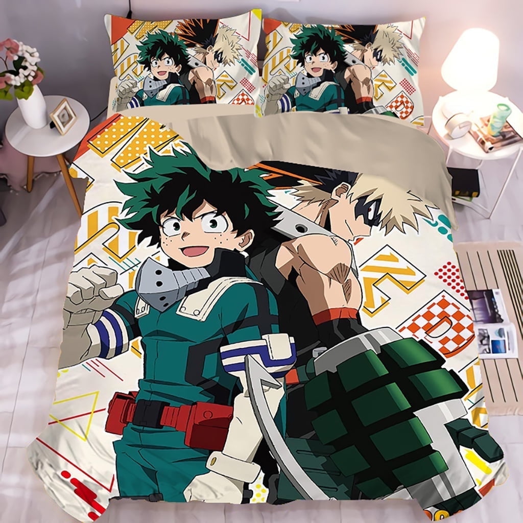 New Anime My Hero Academia Bedding Bed Set 3D Cool Deku Bakugou ...