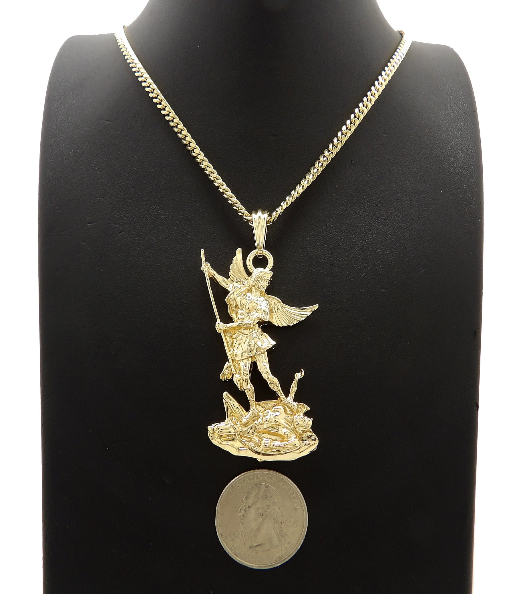 New Archangel Saint Michael Pendant Box,Rope,Cuban Chain Fashion ...