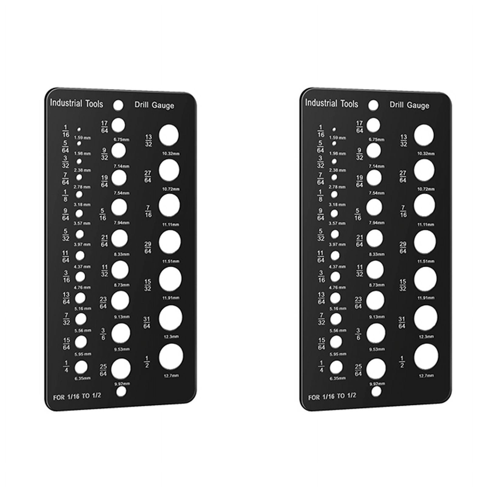 New Arrival! 2X Drill Bit Gauge 1/16 Inch to 1/2 Inch, Screw Size and ...