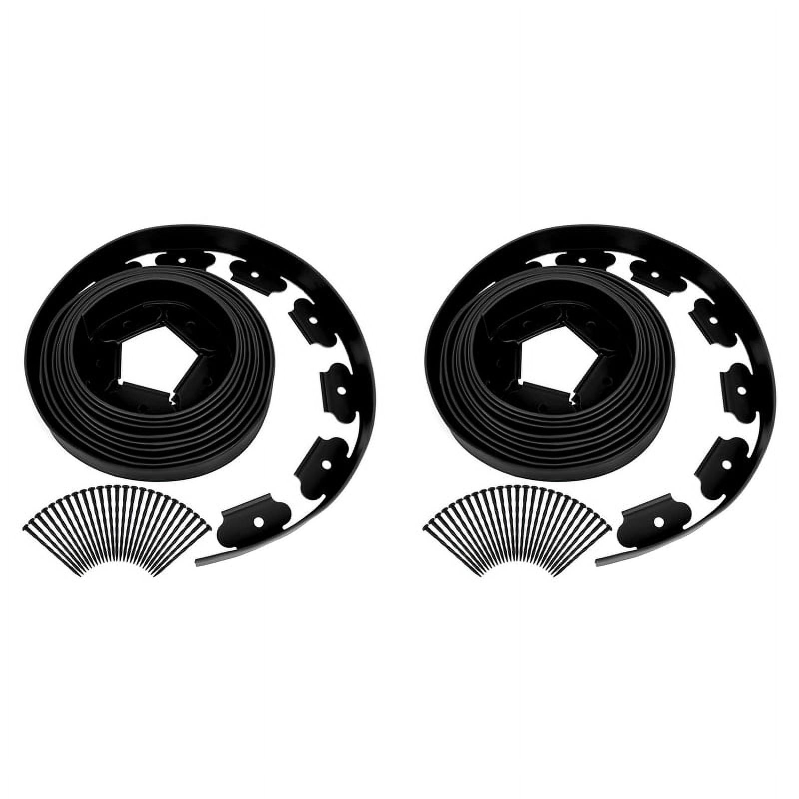 ! 2X Landscape Edging,16.4FT Garden Edging with 15 Stakes, Rubber ...