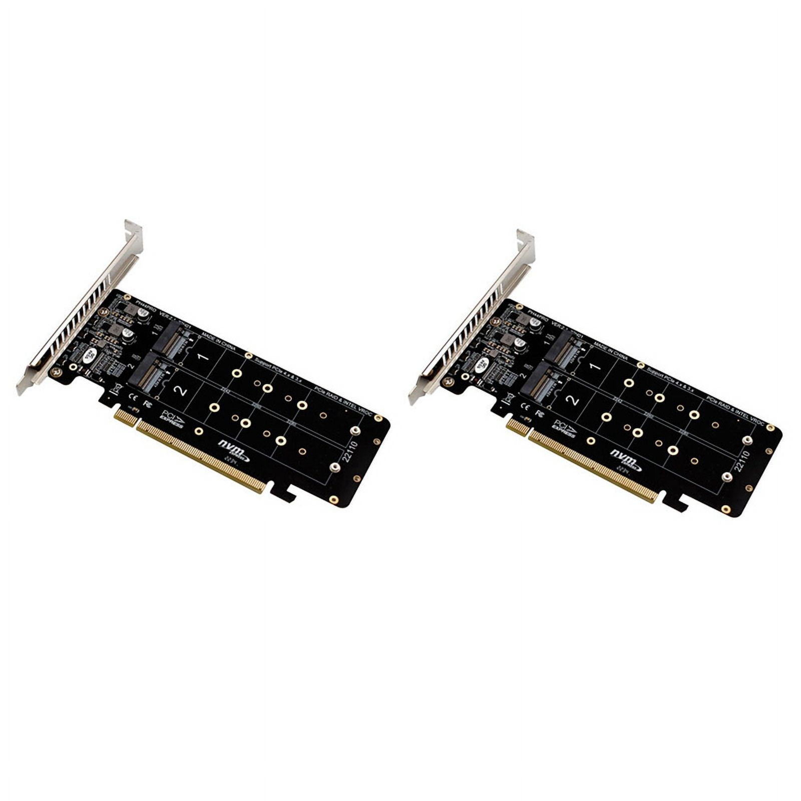 2X PCIE 4.0 Dual-Disk PCIeX16 to M.2 M-Key NVME SSD Expansion Card ...