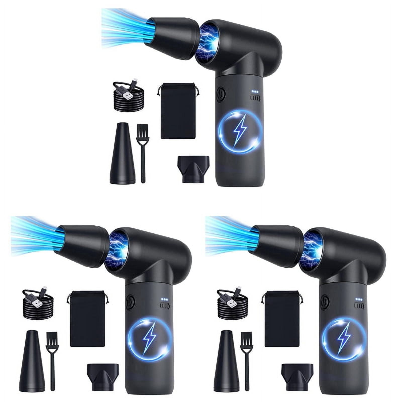 ! 3X Compressed Air Duster,180000RPM Dryer Blower,3 Gear Electric ...