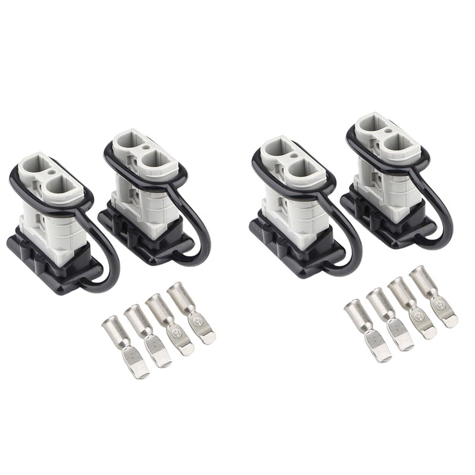 ! 4X 50A 1/0 AWG Battery Connection Harness Plug Connector Winch Quick ...