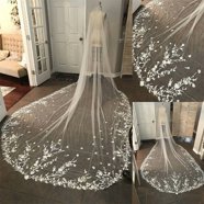 Simple Long Elegant Single Layer Wedding Veil Bridal Veils with Comb ...