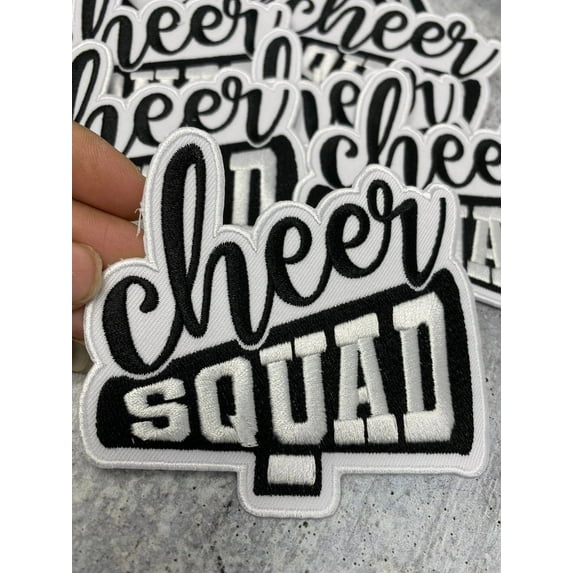 New Arrival,"Cheer Squad" Black/White, Cheerleading Patch, Iron-on ...