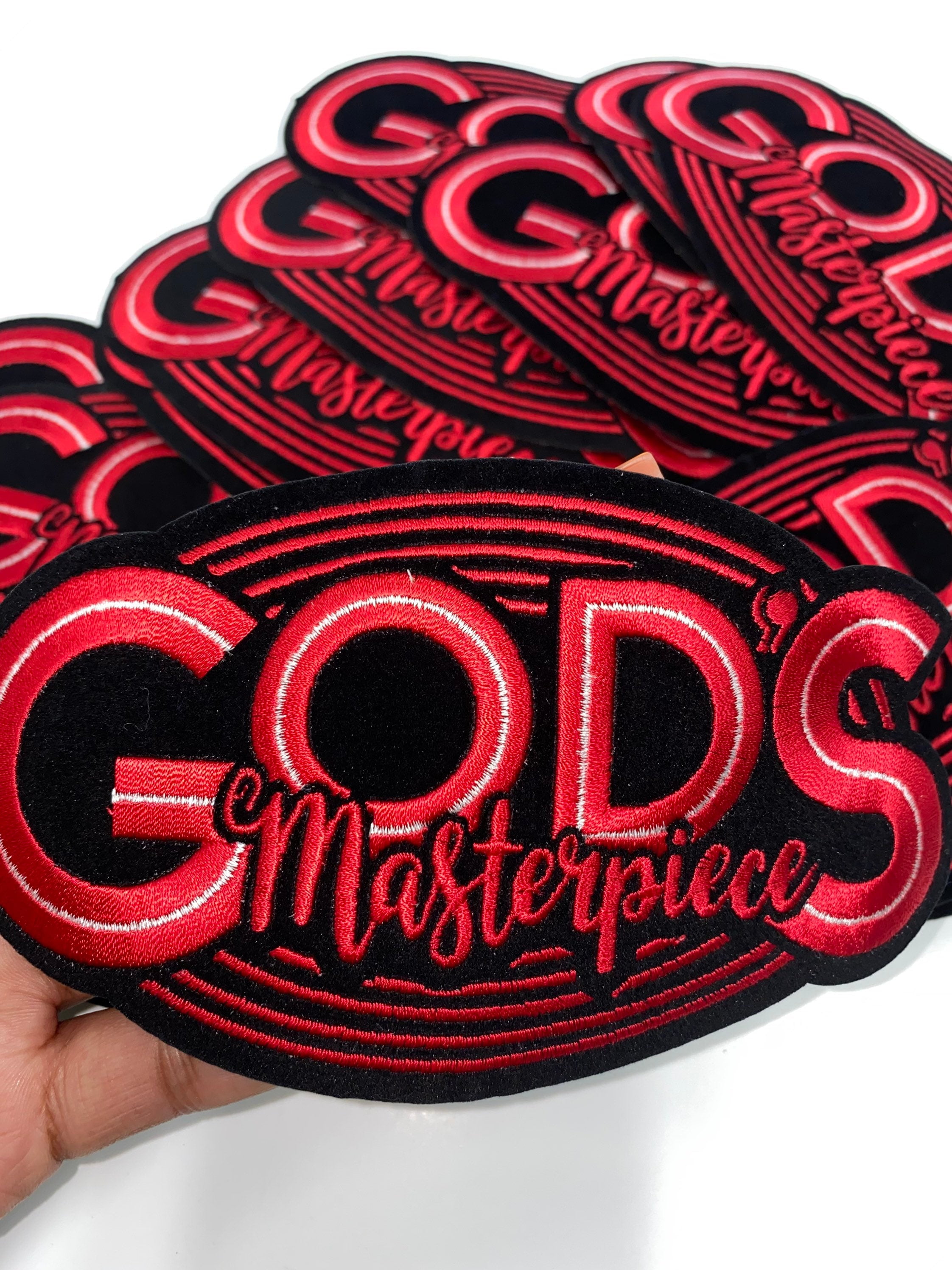 New Arrival, "God's Masterpiece" VELVET Patch, Motivational Quote Patch ...
