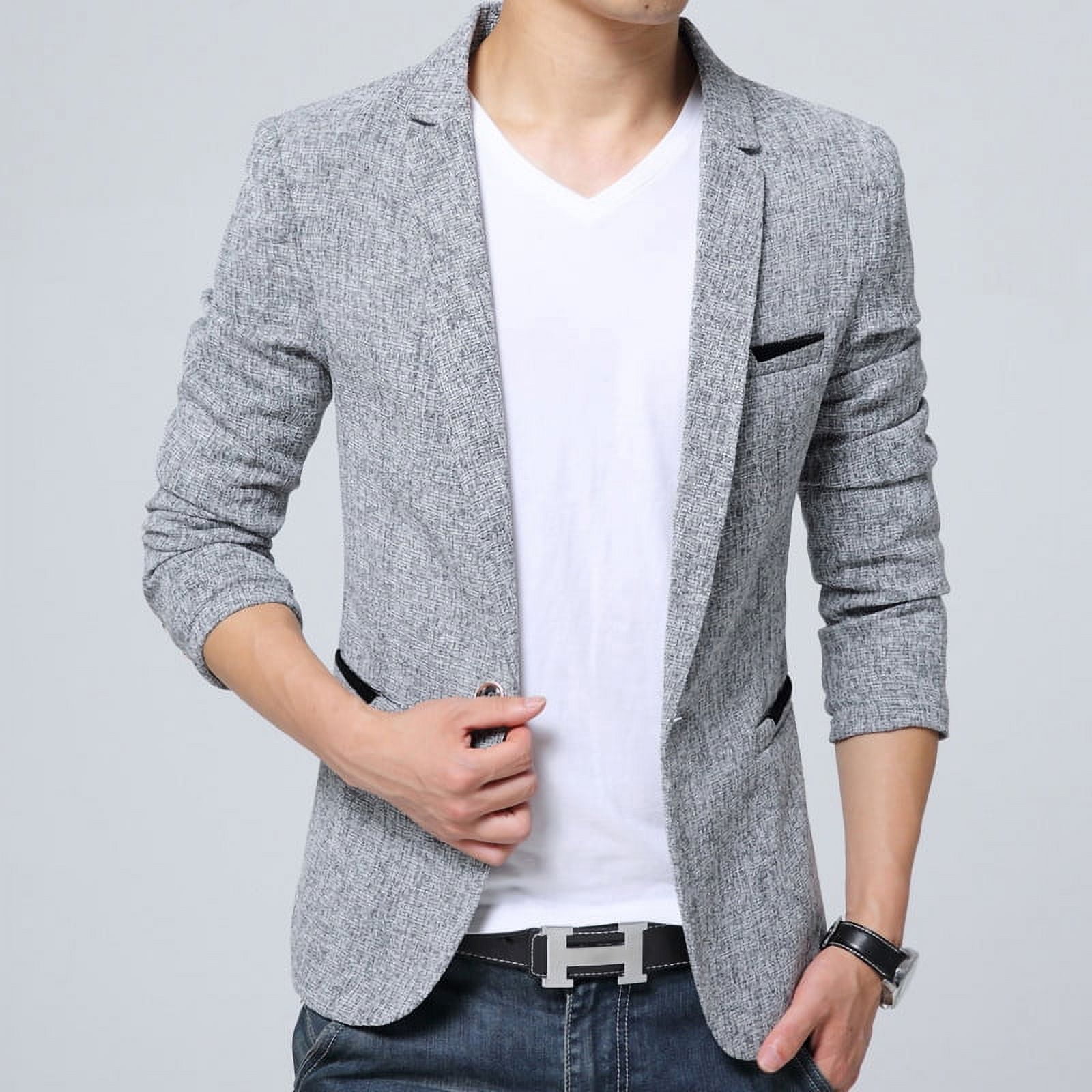 New Arrival Mens Blazer Jacket Suit Wedding Prom Party Slim Fit Smart ...