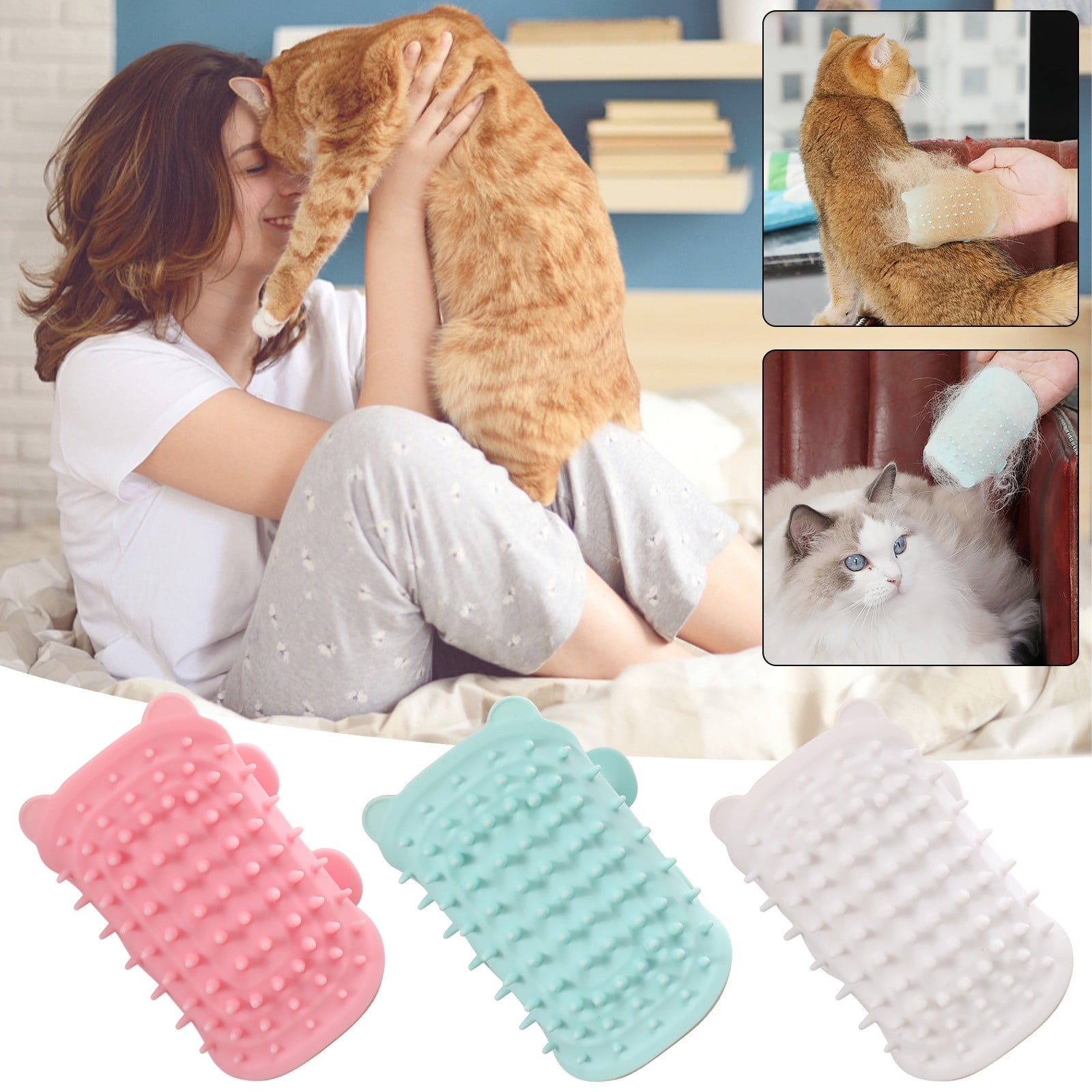 New Arrival, Pet Tickling Artifact, Tickling Comb Brush, 63 Round-Head Comb Teeth, Back ...